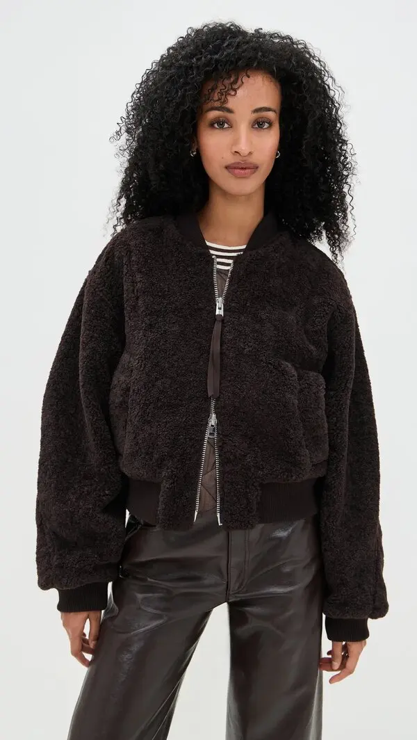 AGOLDE Iona Skye Sherpa Jacket - Chocolate