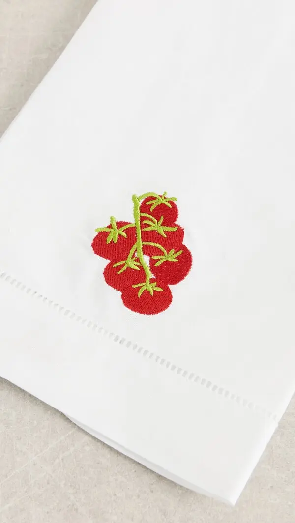 ABBODE Tomato Embroidered Tea Towel