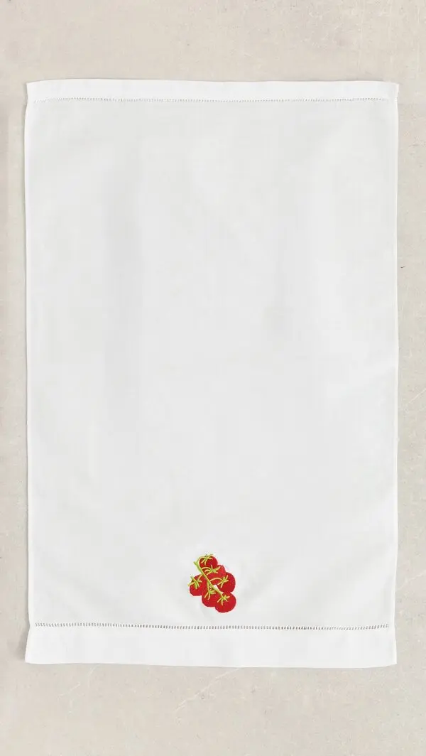 ABBODE Tomato Embroidered Tea Towel