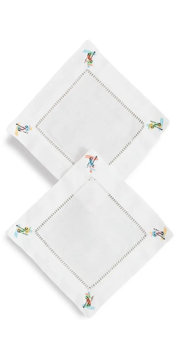 ABBODE Skier Napkins - White