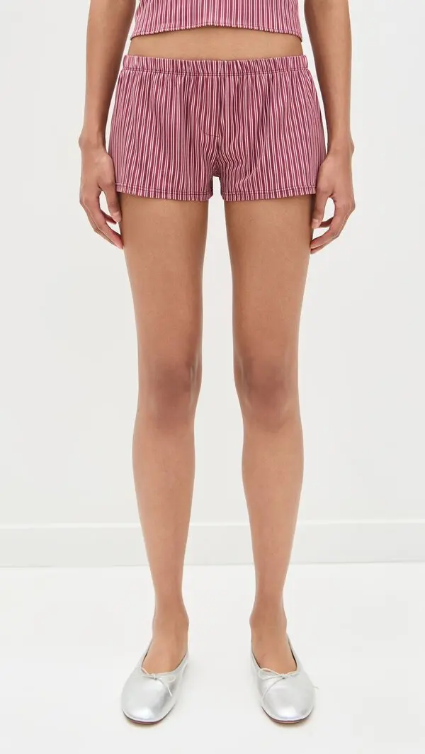 BELLA VENICE Striped Jersey Shorts