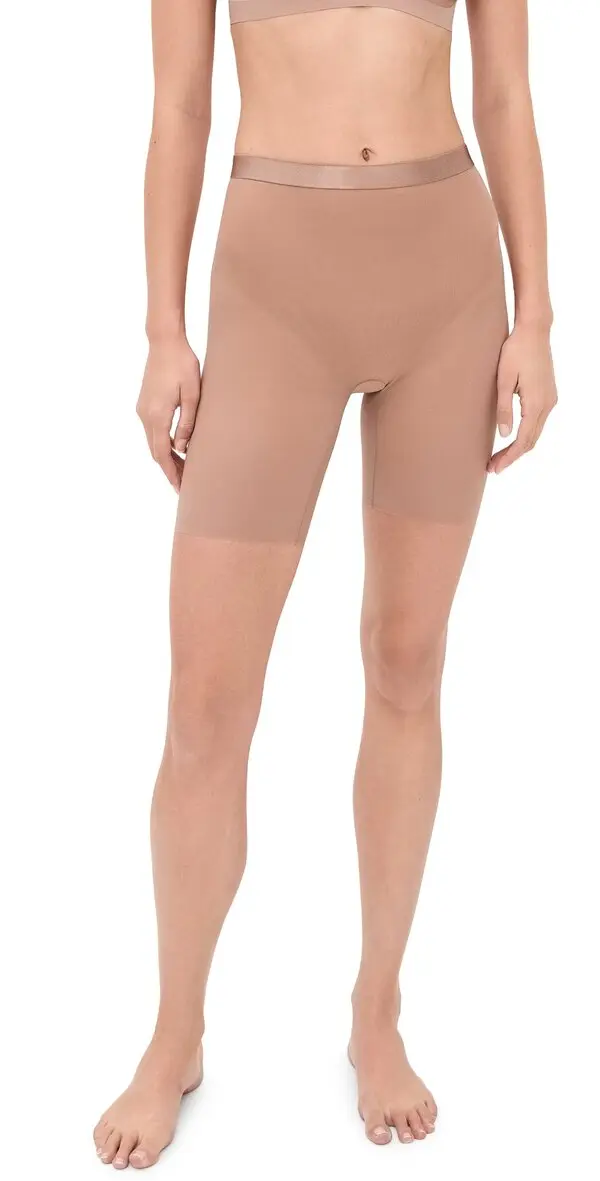 Spanx Mid Thigh Shorts - Cafe Au Lait