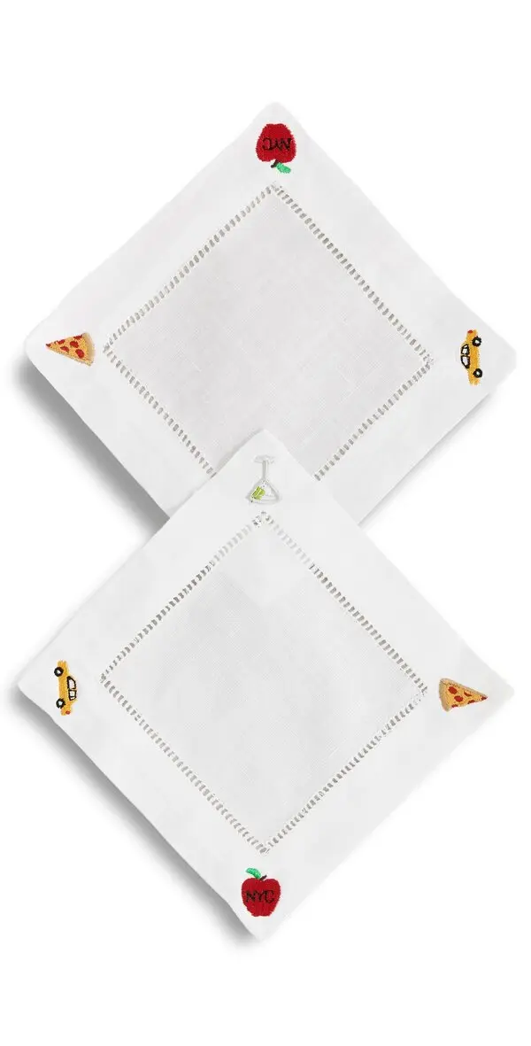 ABBODE Set Of Two Nyc Napkins - White