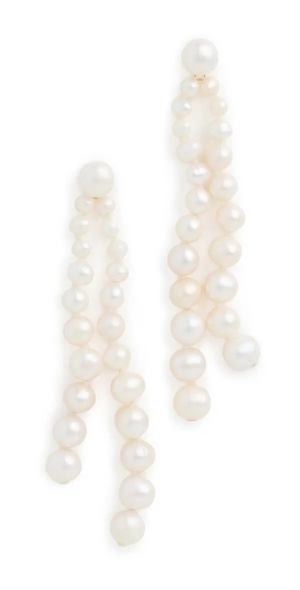 Éliou Gianna Pearl Dangle Earrings - White