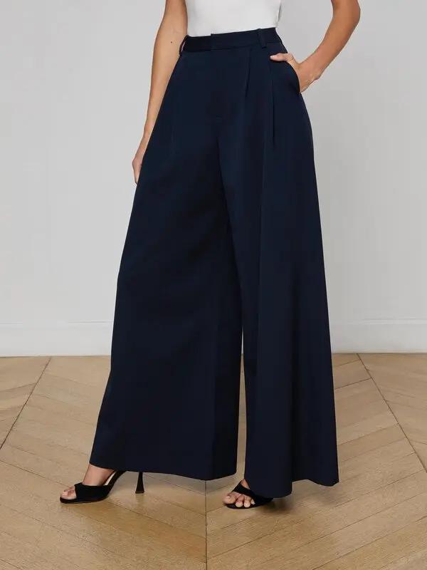 L'Agence Chelsy Wide-leg Pants - Midnight