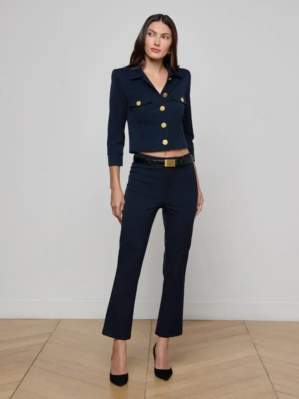 L'Agence Kumi Cropped Jacket - Midnight