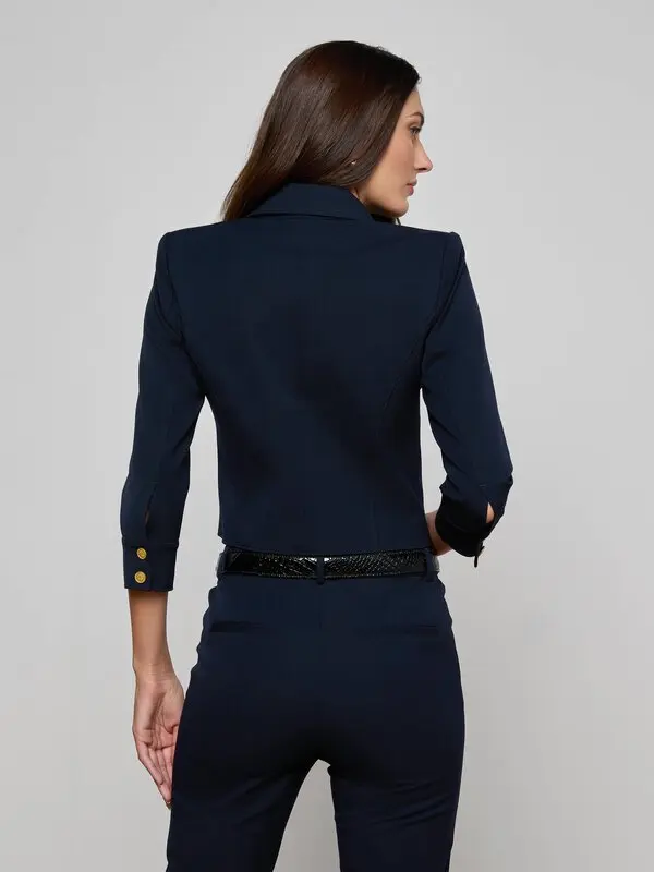 L'Agence Kumi Cropped Jacket - Midnight