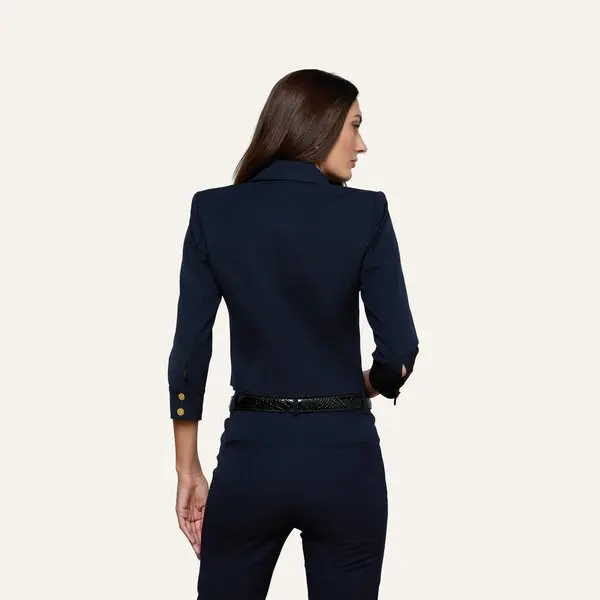 L'Agence Kumi Cropped Jacket - Midnight