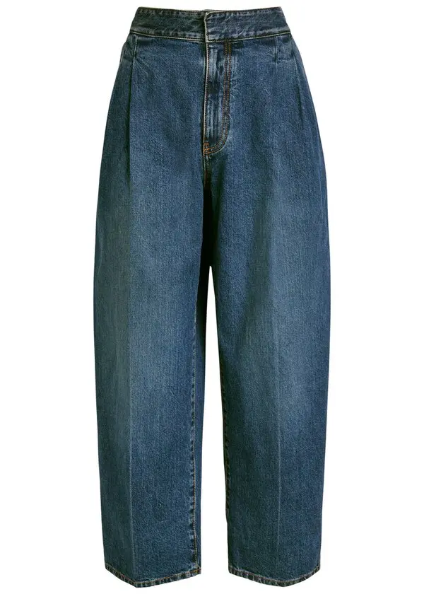 Alaïa Pleated Barrel-leg Jeans