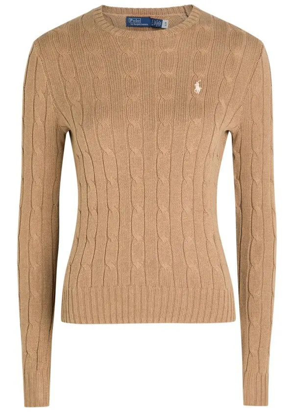 Polo Ralph Lauren Cable-knit Cotton Jumper - Camel
