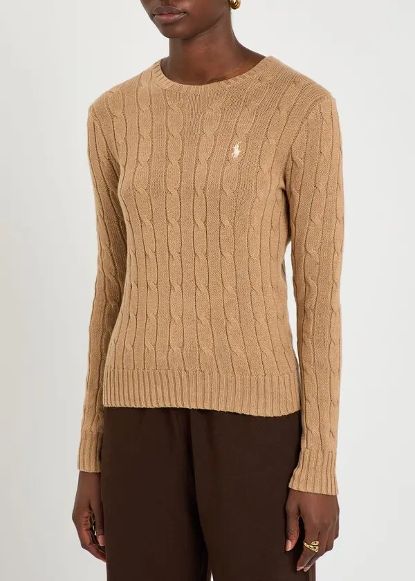 Polo Ralph Lauren Cable-knit Cotton Jumper - Camel