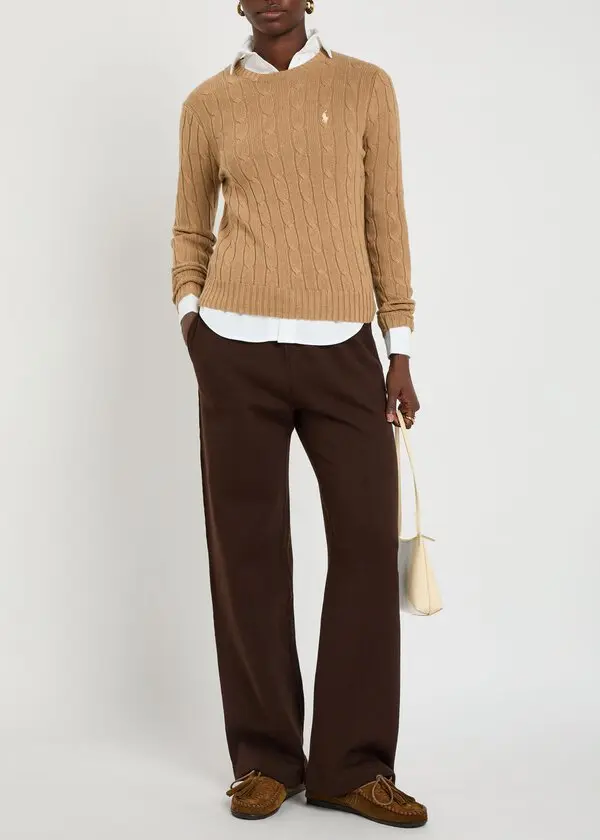 Polo Ralph Lauren Cable-knit Cotton Jumper - Camel