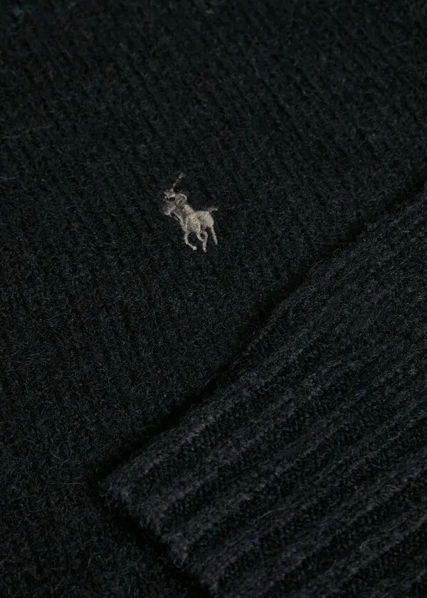 Polo Ralph Lauren Logo-embroidered Wool-blend Jumper - Black