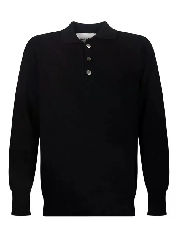 AMARANTO Ribbed Button Sweater