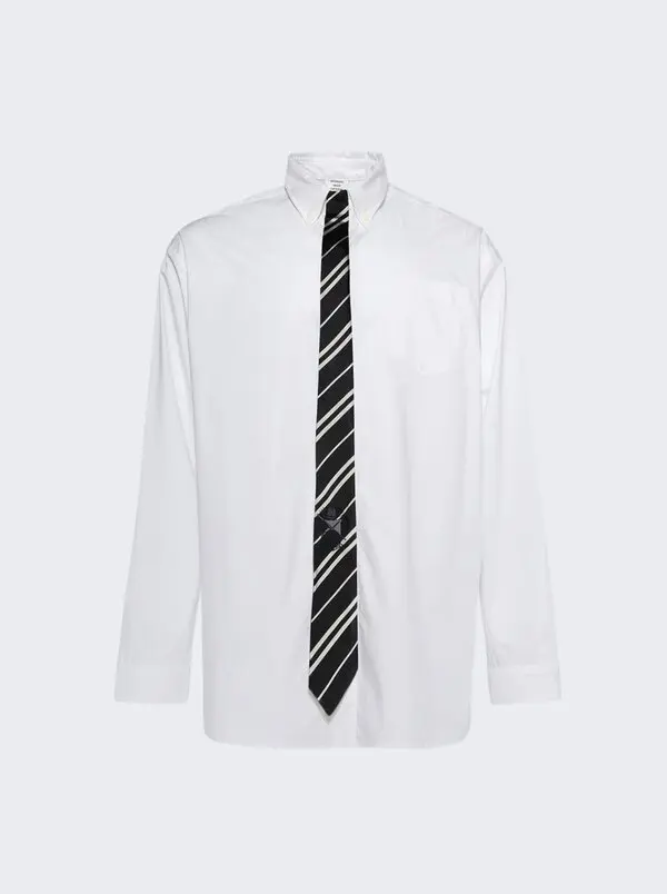 Vetements Cotton Shirt With Tie - White