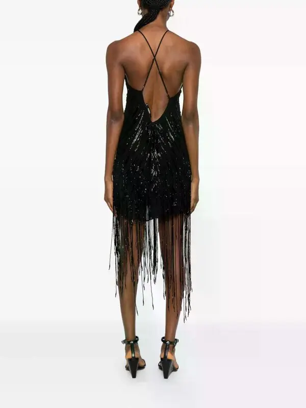 Amen Fringed Halterneck Dress