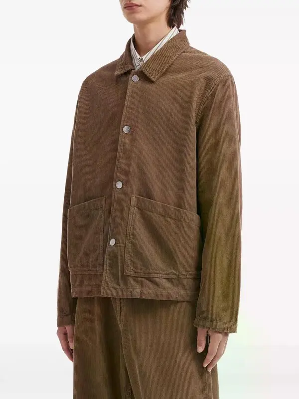 SUNFLOWER Pocket Corduroy Overshirt - Brown