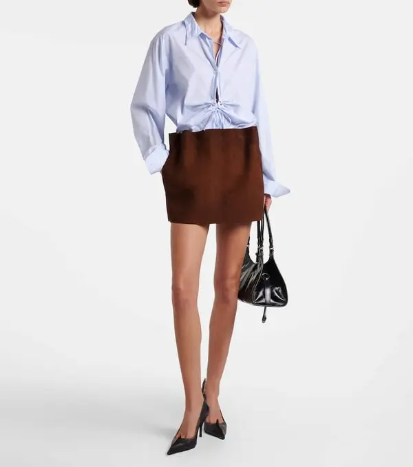 Prada Gathered Cotton Shirt