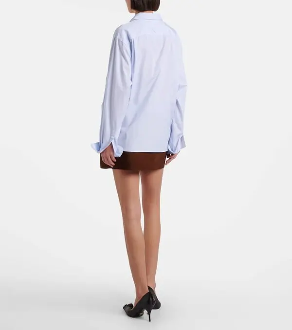 Prada Gathered Cotton Shirt