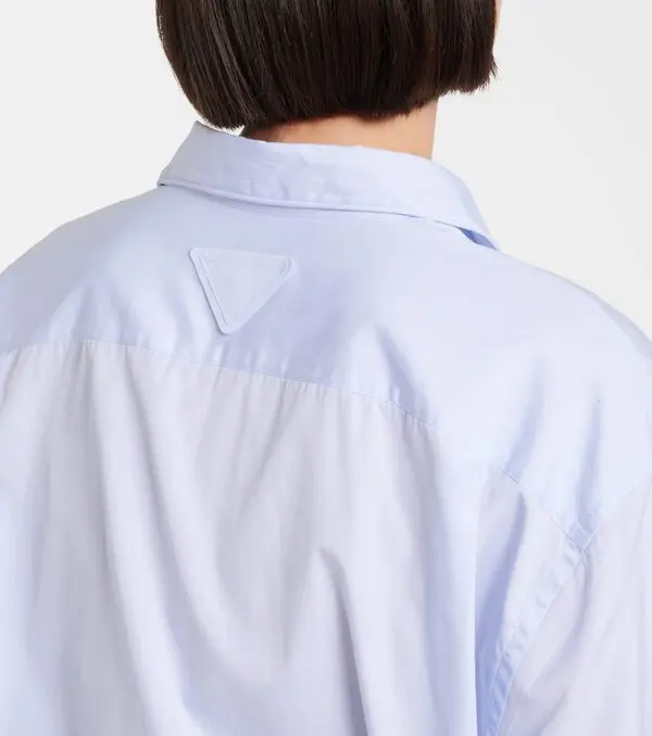 Prada Gathered Cotton Shirt