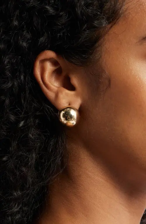OPEN EDIT Orb Huggie Hoop Earrings - Gold