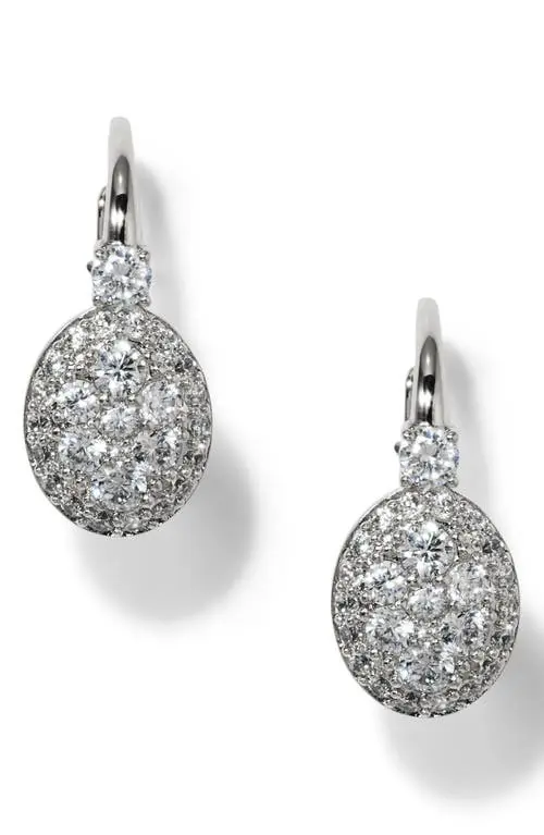 Nadri Crushed Pavé Oval Drop Earrings