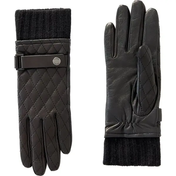 Mackage Fia Etip Quilted Leather Gloves - Black