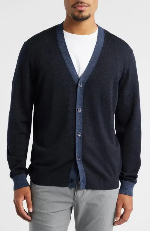 Robert Barakett Thomas Merino Wool Cardigan - Navy