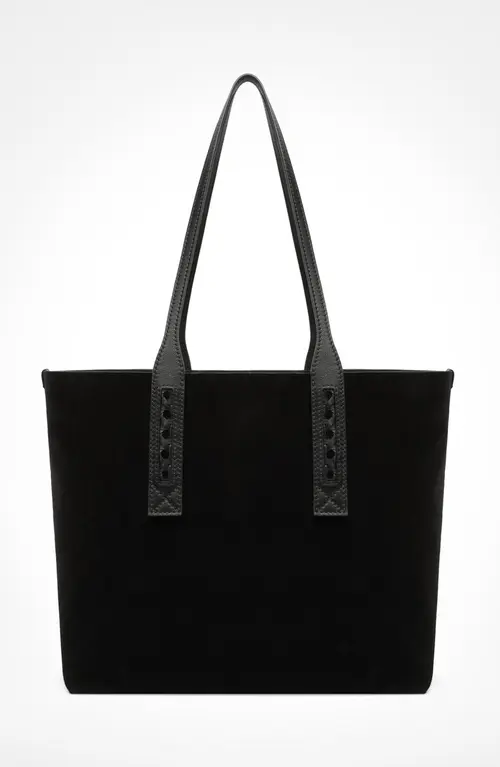 AVITEUR Easy Suede Tote Bag - Black