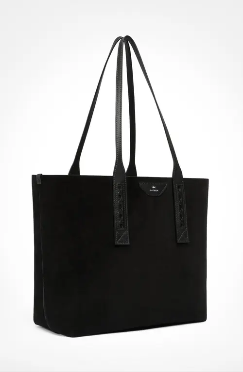AVITEUR Easy Suede Tote Bag - Black