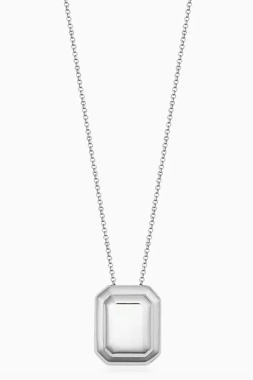 ORADINA Sterling Cufflink Pendant Necklace - Silver