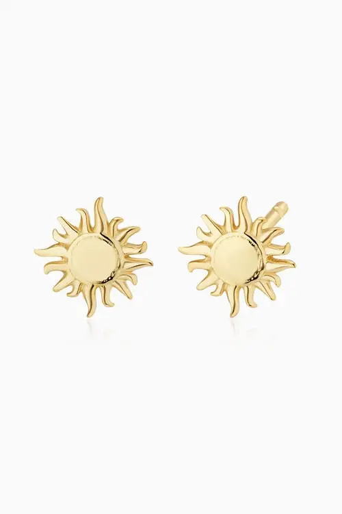 ORADINA 14k Gold Sunny Day Stud Earrings - Yellow Gold