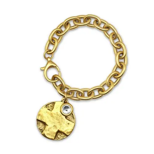 BOWOOD LANE Haven Bracelet With Cz Charm - Gold