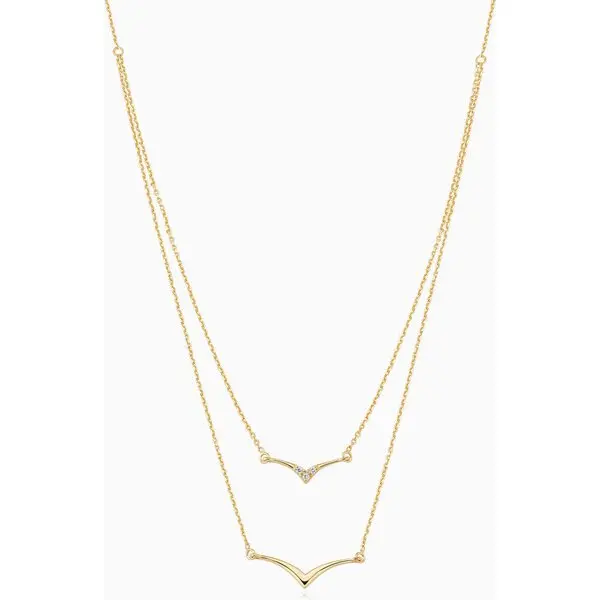 ORADINA 14k Fly High Layered Pendant Necklace - Yellow Gold