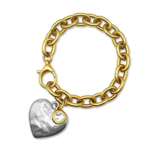 BOWOOD LANE Monroe Charm Bracelet - Gold/silver Heart