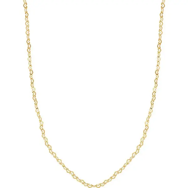 Bony Levy 14k Gold Heart Link Chain Necklace - 14k Yellow Gold