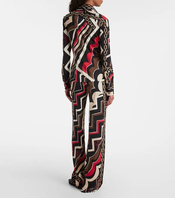 Emilio Pucci Istrice Satin Jersey Shirt - Multicoloured