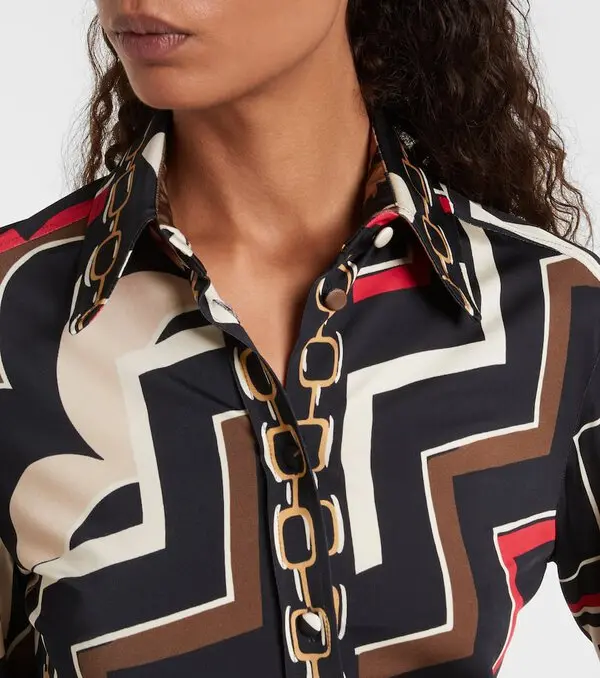 Emilio Pucci Istrice Satin Jersey Shirt - Multicoloured
