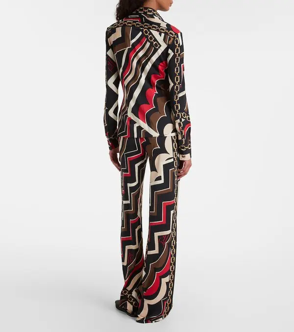 Emilio Pucci Istrice Satin Jersey Shirt - Multicoloured