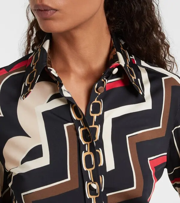 Emilio Pucci Istrice Satin Jersey Shirt - Multicoloured
