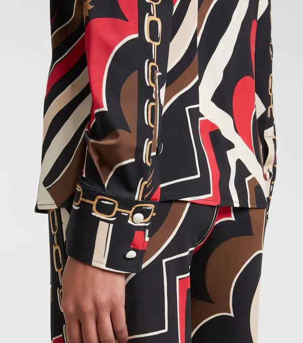 Emilio Pucci Istrice Satin Jersey Shirt - Multicoloured