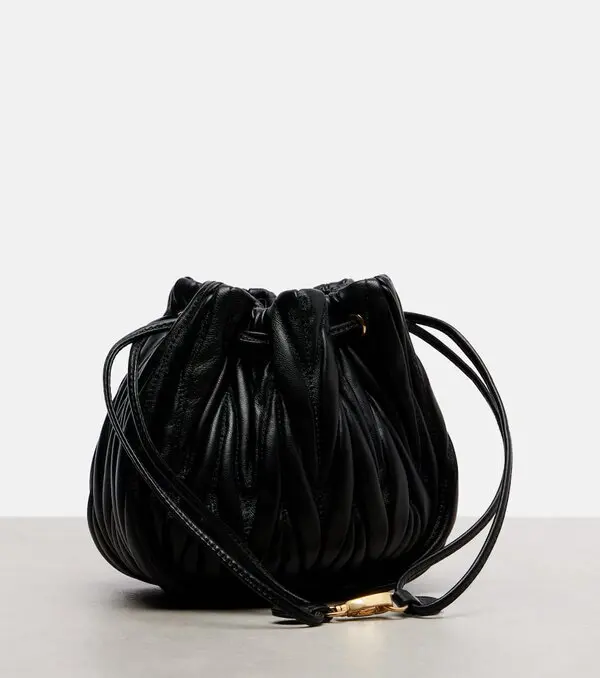 Miu Miu Matelassé Leather Bucket Bag