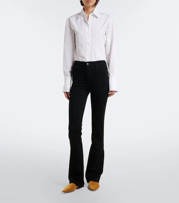 FRAME Reboot High-rise Bootcut Jeans - Black
