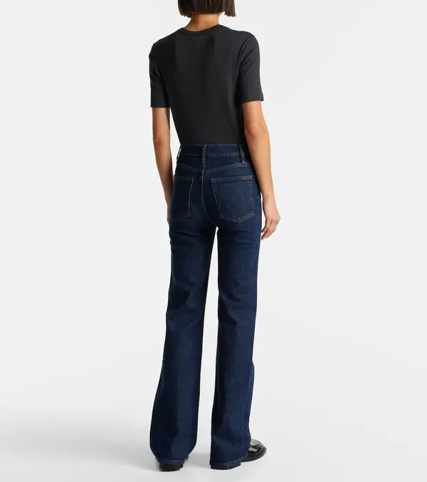 FRAME Arrow High-rise Bootcut Jeans - Blue
