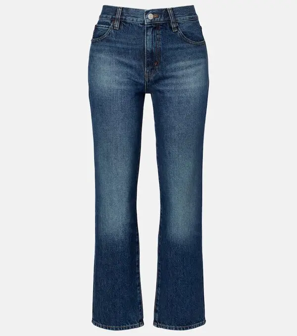 FRAME High-rise Straight Jeans