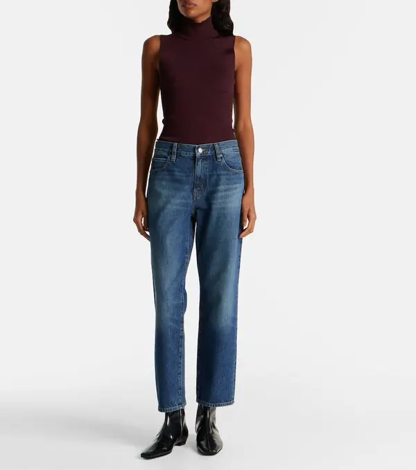 FRAME High-rise Straight Jeans