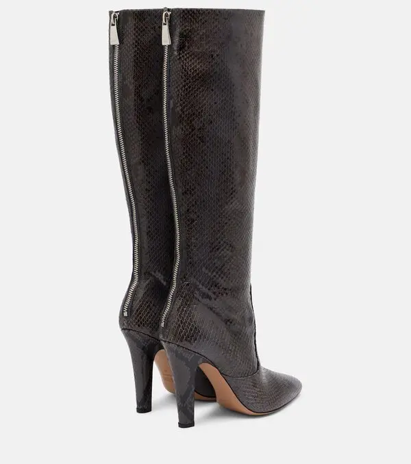 Paris Texas Elsa 100 Leather Knee-high Boots - Grey