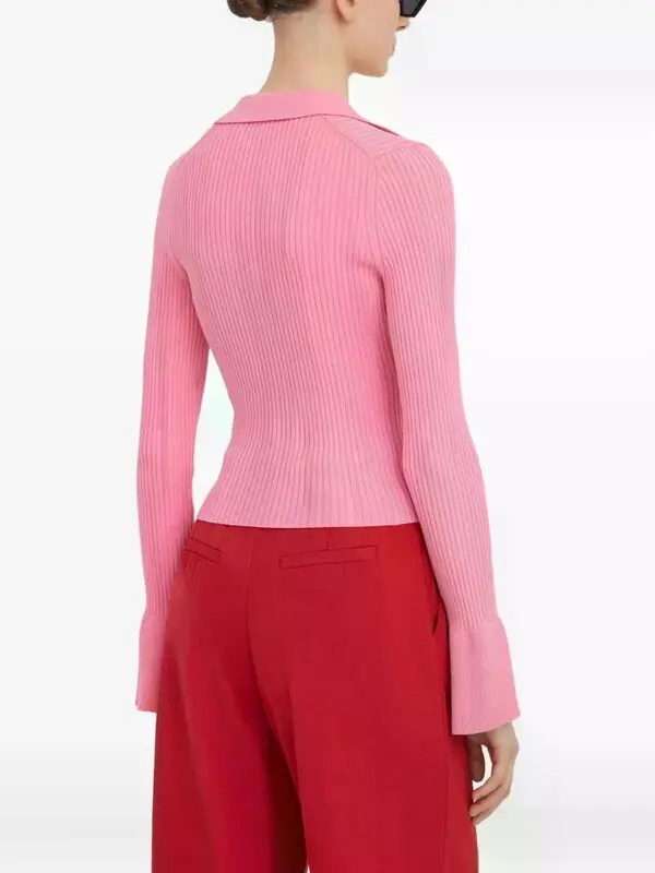 Hugo Ribbed Knit Bell-sleeve Sweater