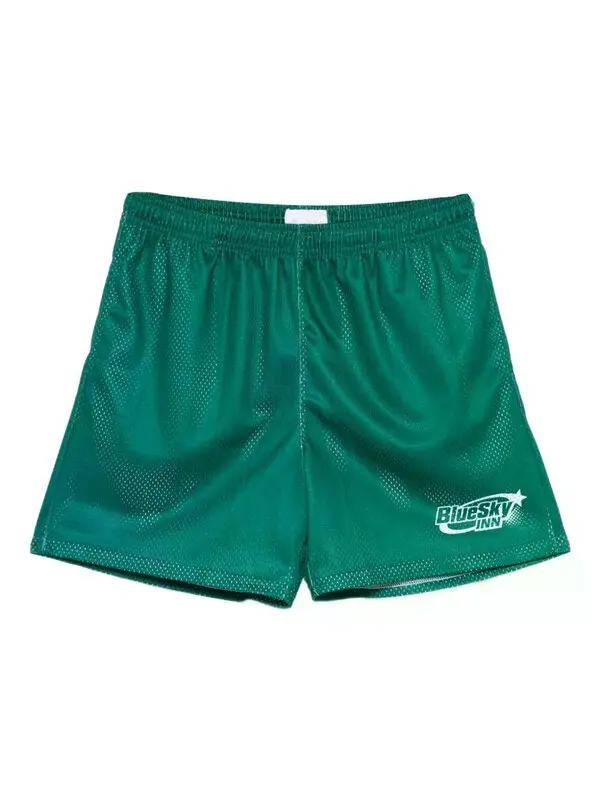 BLUE SKY INN Logo-print Soccer Shorts - Green