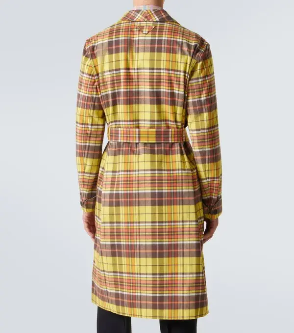 Prada Checked Cotton Coat